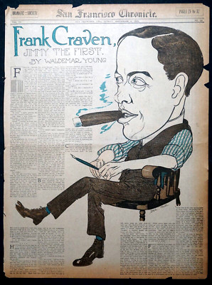 1912 Color Newspaper Page - Frank Craven, Actor, Playwright ...