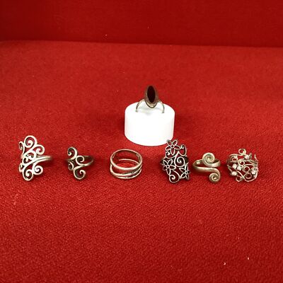 Bundle of 7 - 925 Sterling Silver Rings (J) #307 | eBay Australia