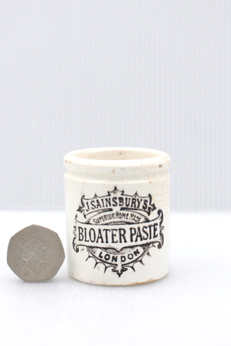 VINTAGE PRIMITIVE c1900s SAINSBURY'S LONDON MINI HOME MADE BLOATER ...