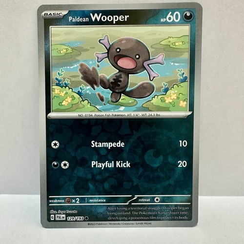 Paldean Wooper 129/193 Paldea Evolved Reverse Holo Pokemon Card TCG | eBay