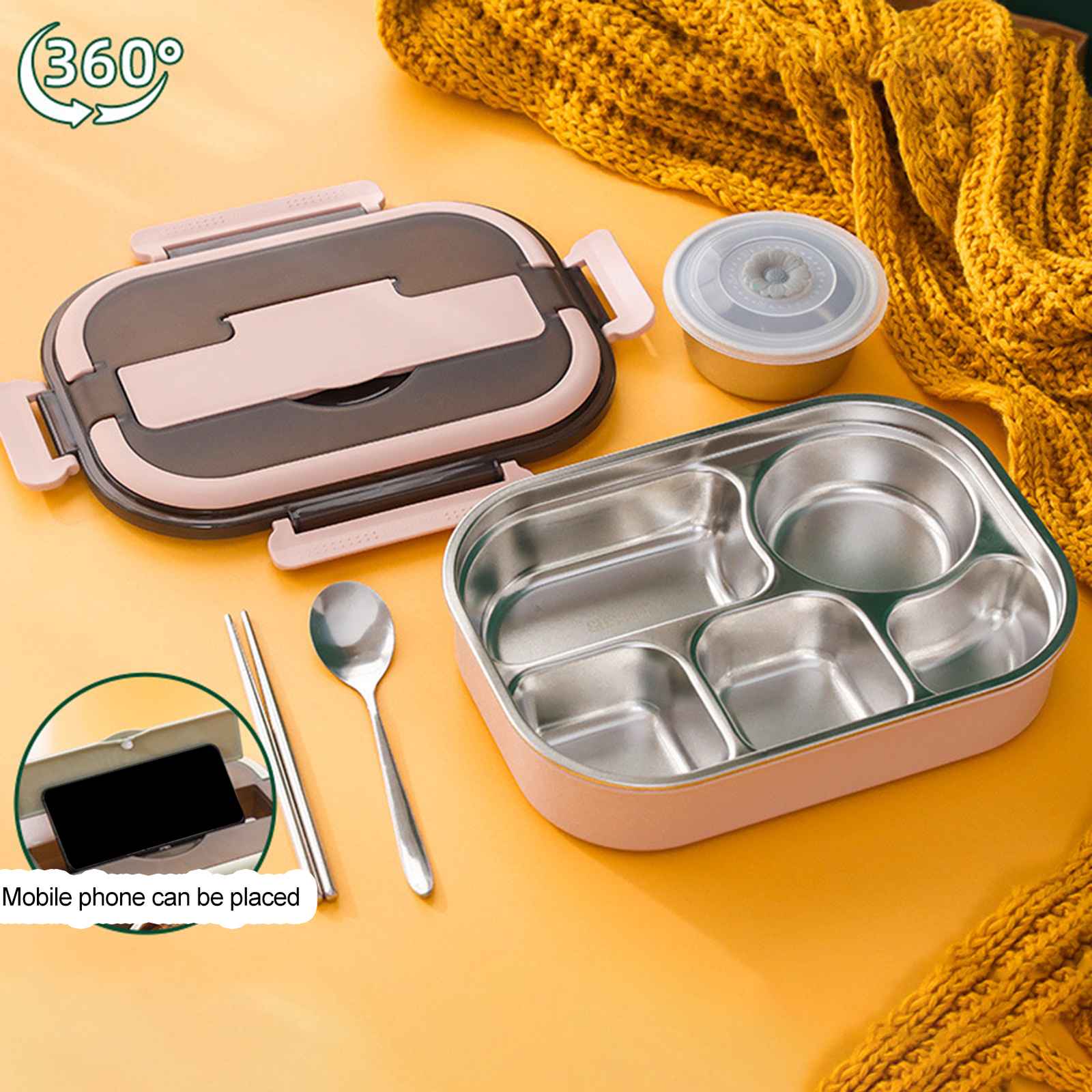 Food Storage Container Multi Compartments Food-holder Portable Lunch ...
