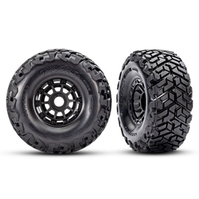NEW Traxxas 10272 Maxx Slash Belted Tires w/ Black Wheels (2) Foam ...