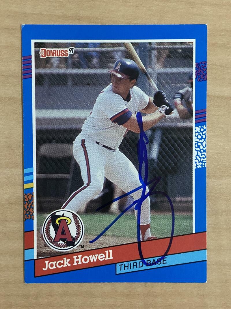 JACK HOWELL CALIFORNIA ANGELS SIGNED 1991 DONRUSS SERIES 1 CARD #247 W ...