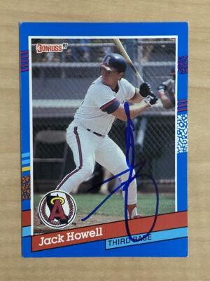 JACK HOWELL CALIFORNIA ANGELS SIGNED 1991 DONRUSS SERIES 1 CARD #247 W ...