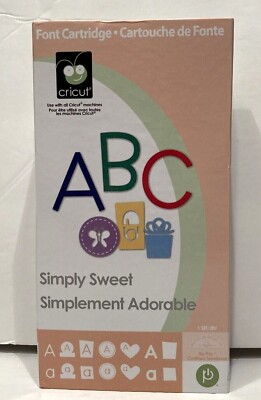 Cricut Font Cartridge Simply Sweet: Box, Cartridge, Manual (No overlay ...