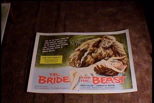 BRIDE AND THE BEAST 1958 HALF SHEET 22X28 MOVIE POSTER HORROR LINEN | eBay