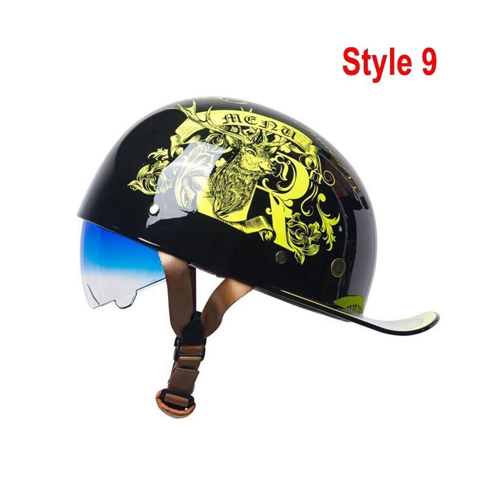 Retro Helmets Baseball Cap Open Face Motorcycle Duck Helmet for Scooter ...