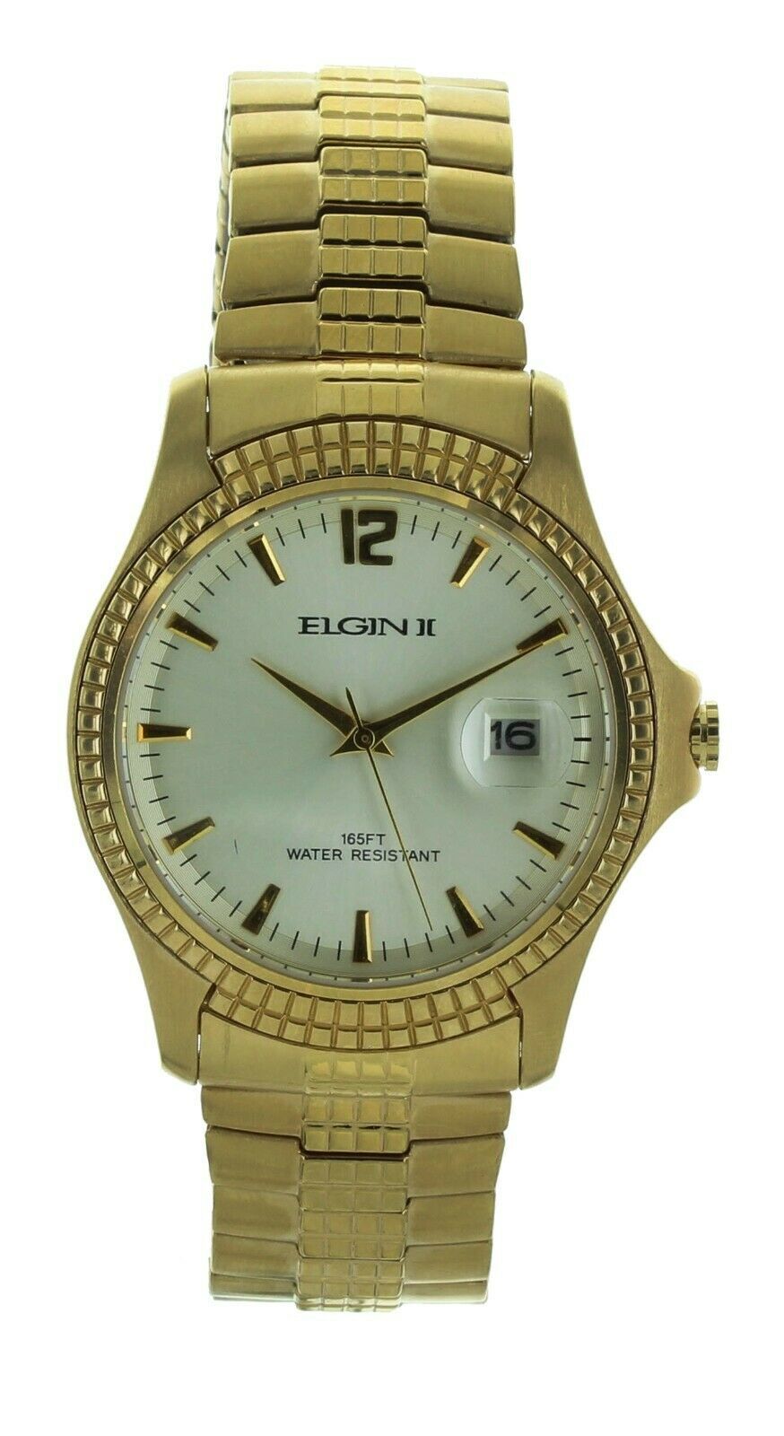 ELGIN Men's Casual Gold Tone Stainless Steel Watch FCT022 | eBay