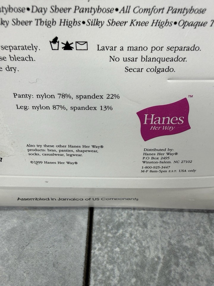 Hanes Her Way Comfort Collection Silky Sheer Shaper Pantyhose Size CD ...