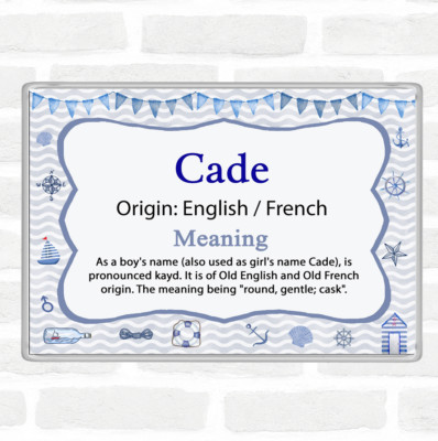 Cade Name Meaning Jumbo Fridge Magnet Nautical | eBay