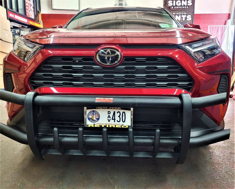 FOR: 2013-2018 TOYOTA RAV4. BLACK UNIQUE FRONT BUMPER GUARD PROTECTOR ...