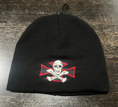 Skull & Bone Knit Beanie Black Color - NEW missing Hand Tag | eBay