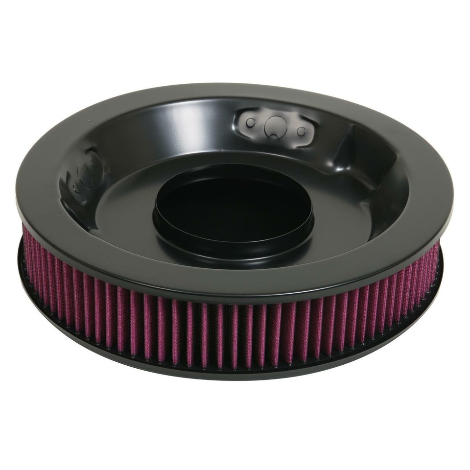 FITS BB MOPAR BLACK AIR CLEANER DROP BASE RE-USABLE FILTER 14X3" 383 ...