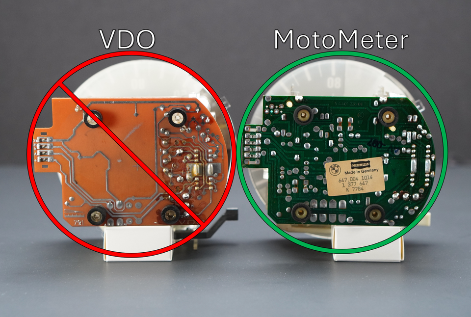NEW BMW E30 USA Mph MotoMeter Odometer Gears Instrument Cluster ...