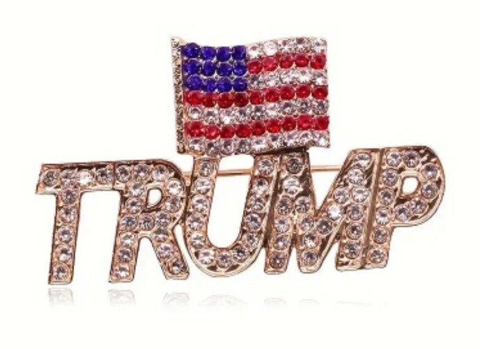 President TRUMP Brooch Pin USA American Flag Pin For Fans Gift 45-47 ...