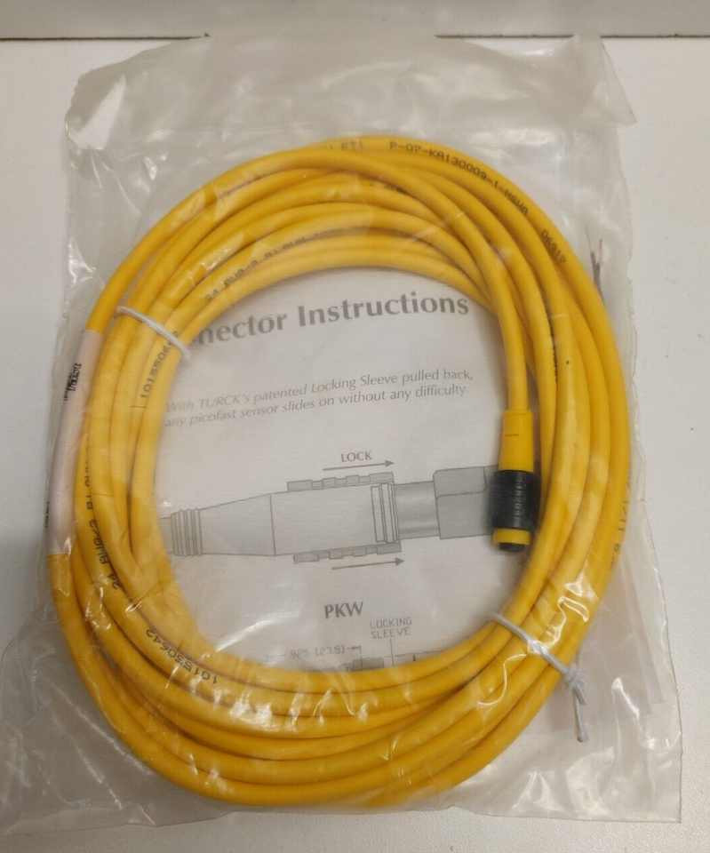NEW OLD STOCK! TURCK 5-METER 3-PIN CORDSET PKG 3Z-5 U0066-5 | eBay