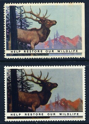 1938 Elk + 1967 reprint . National Wildlife Federation Stamp MNH | eBay