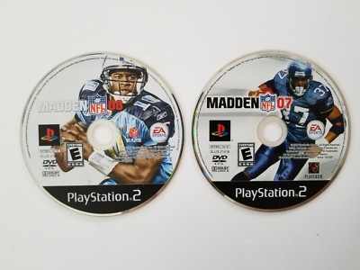 2x Madden NFL 07 08 Sony Playstation 2 PS2 Video Game Discs Only ...