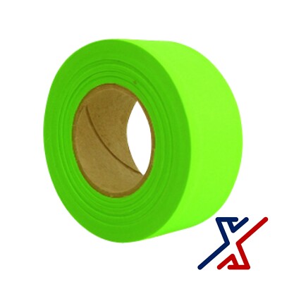 Neon Green High Visibility Flagging Tape / Camping Ribbon by X1 Tools ...