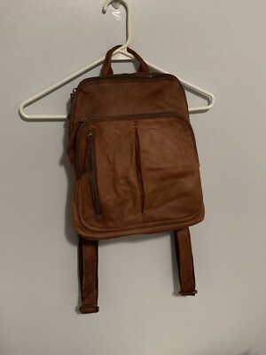 American Leather Company Cleveland Leather Backpack Brandy Cognac Brown ...