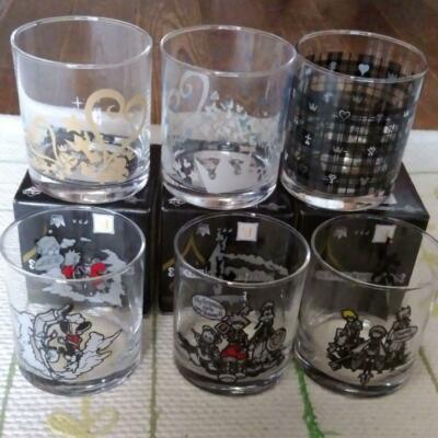 Kingdom Hearts Glass Cup Complete All 6 Set Original Disney Ichiban ...