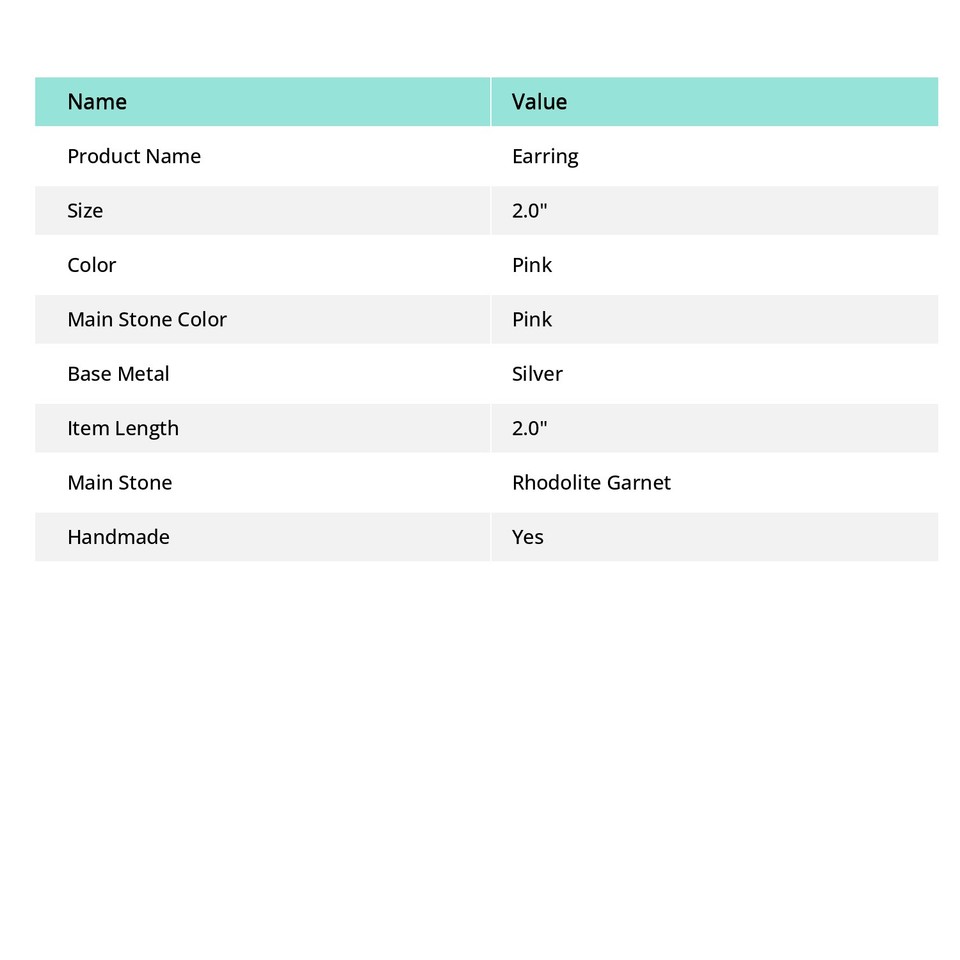 Rhodolite Garnet Gemstone Ethnic Handmade 925 Sterling Silver Earrings ...