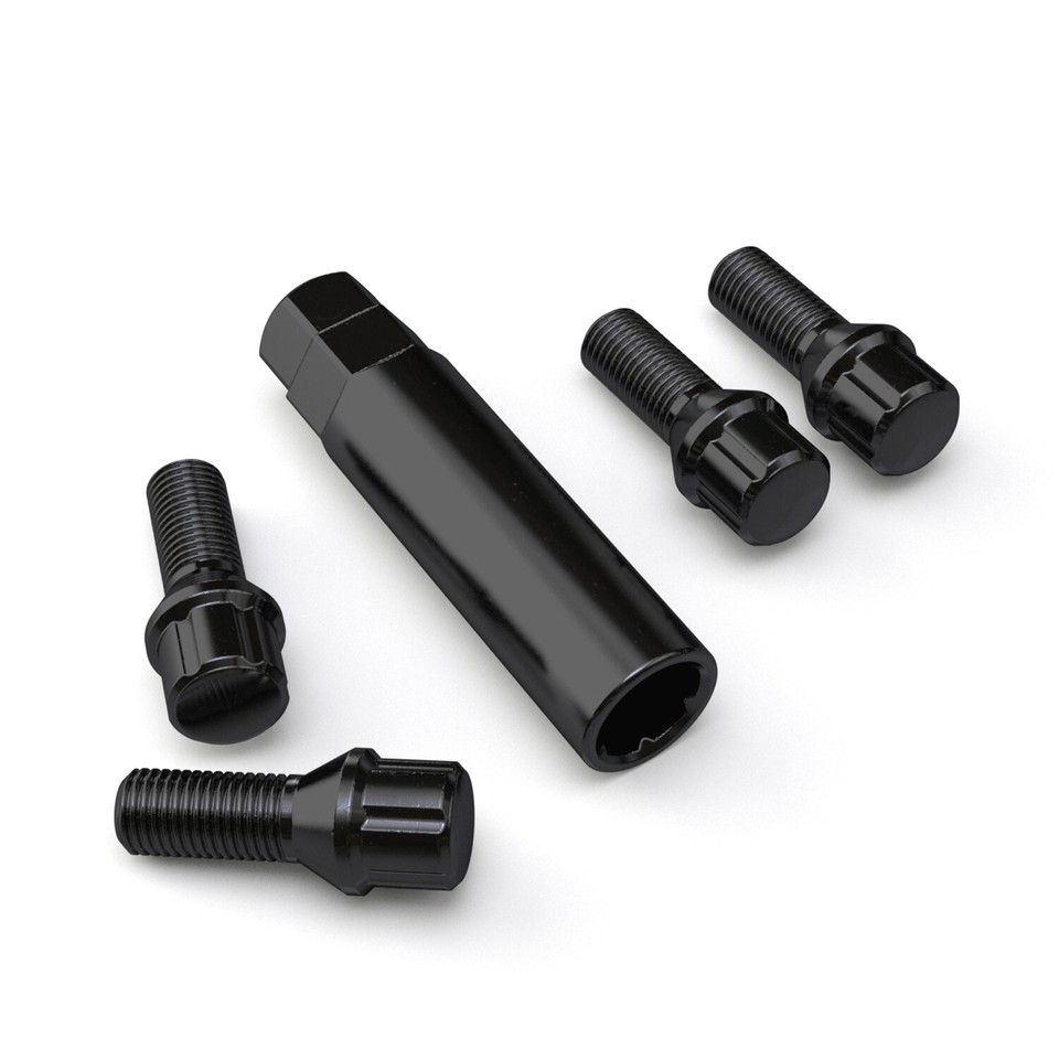 20pc Wheel Lock Kit Spline Lug Bolts for 12x1.5 BMW - 25mm Shank Cone ...