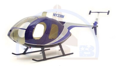 MD500E 700 size police blue painting RC Helicopter Fuselage scale -KIT ...