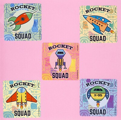 75 Rocket Squad - Large Stickers - Party Favors - Spaceship | eBay