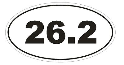 26.2 Marathon Oval Bumper Sticker or Helmet Sticker D131 Laptop Cell ...