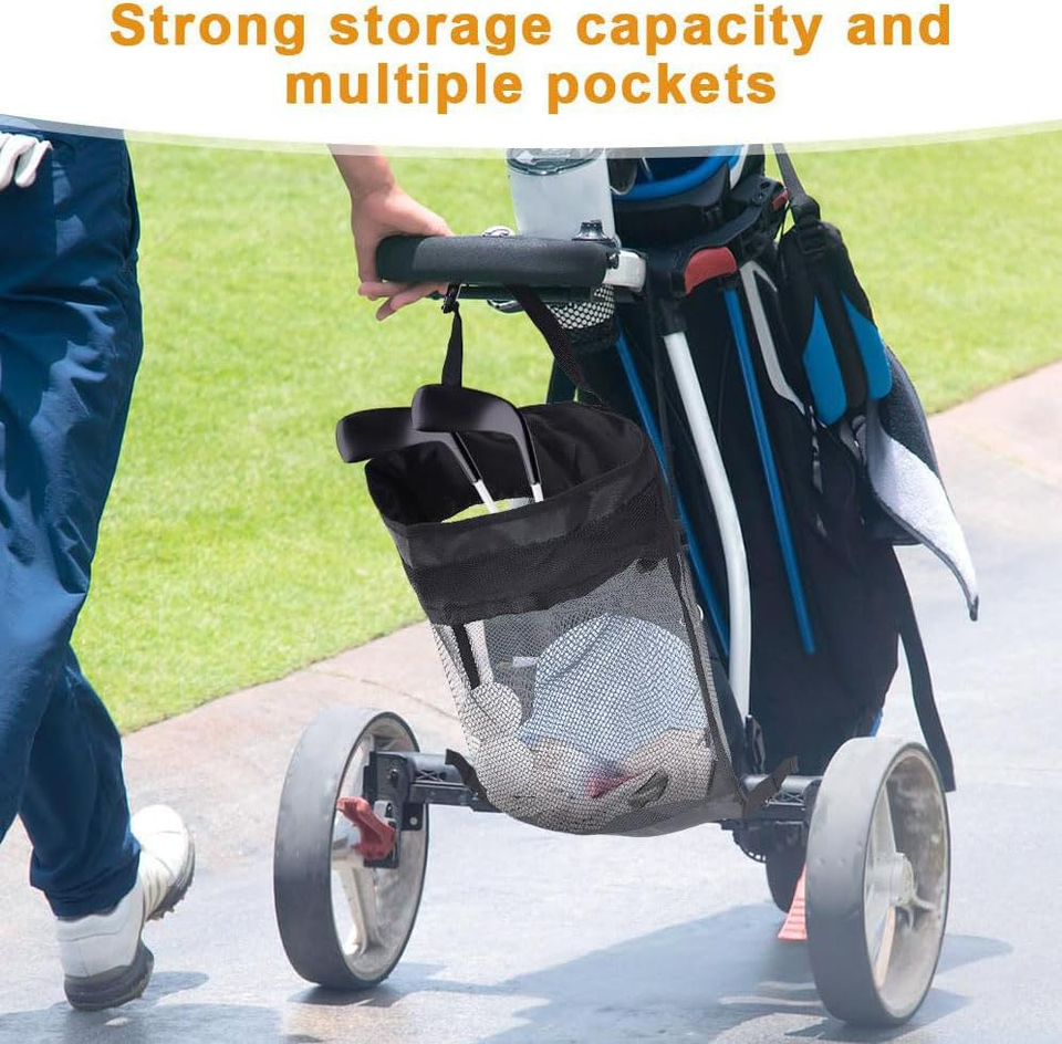 Golf Push Cart Storage Bag, Lightweight Polyester Golf Cart Accessories ...