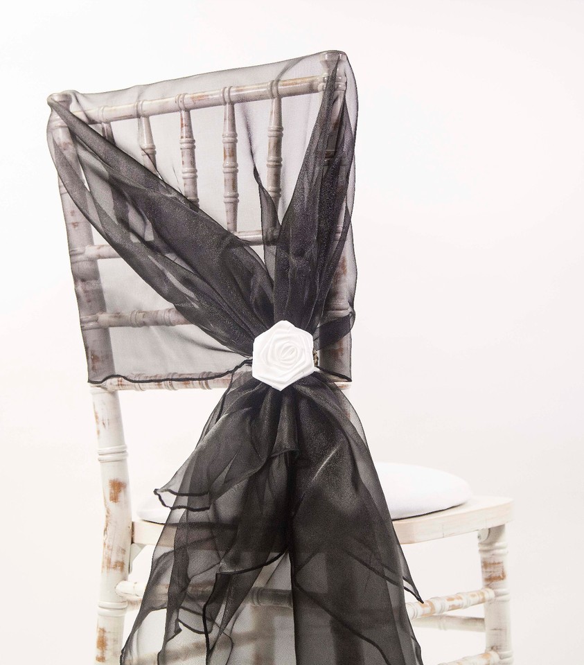 CHAIR COVER HOOD ORGANZA VARIOUS COLOURS WEDDING EVENT VENUE CHAIR ...