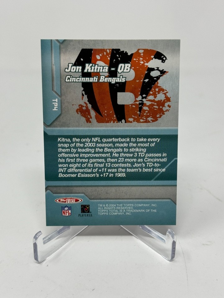 2004 Topps Total Football Jon Kitna Total Protection Card #TP4 | eBay