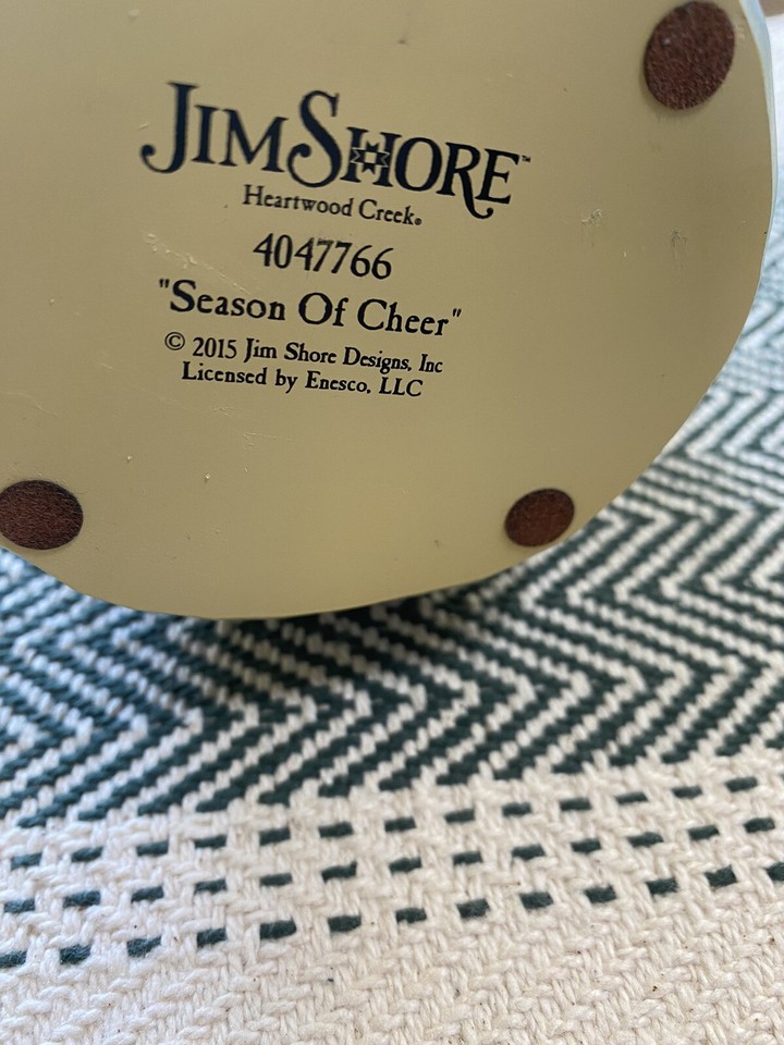 JIM SHORE - ENESCO SEASON of CHEER WOOD SNOWMAN 10" NEW GERMANY | eBay