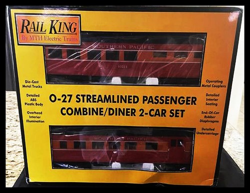 New in Box Rail King by MTH Trains Southern Pacific Combine/Diner Set ...
