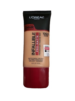 L'Oréal Paris Infallible Pro-Matte Liquid Foundation 105.5 Light Beige ...