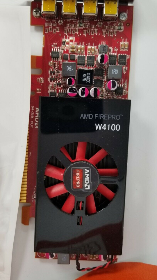 AMD FirePro W4100 2GB X4 Monitors Mini DisplayPort X4 HDMI Windows 10 ...