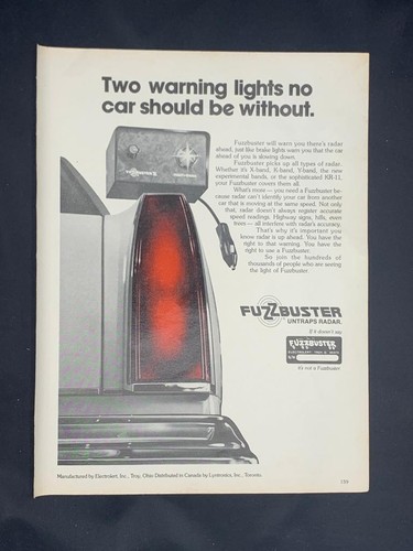 Magazine Ad - 1978 - Fuzzbuster Radar Detector | eBay