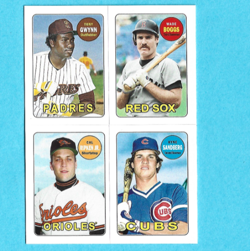2013 Topps Archives 1969 4-In-1 Stickers Cal Ripken Jr Tony Gwynn Wade ...