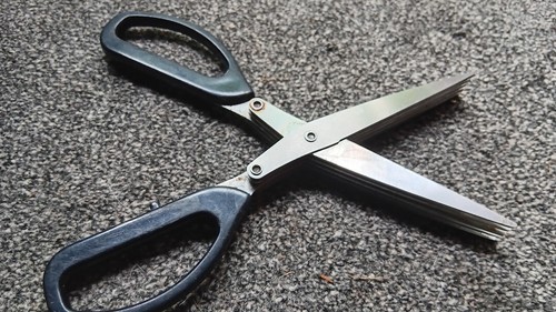 5 Blade HERB SCISSORS Kitchen Veg Chopper Food Preparation Processing ...