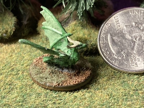 FULLY PAINTED - Tiny Green Pseudodragon, Dungeons And Dragons Miniature ...