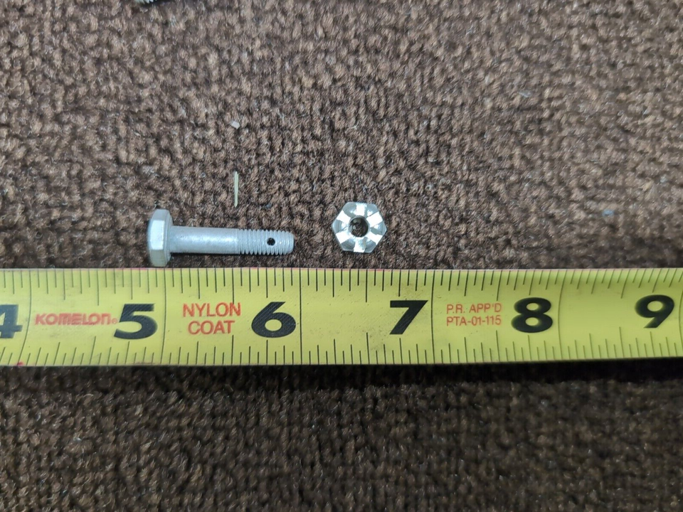 AN 10-32 x 7/8 inch Hex Head Drilled Aircraft Bolts Castle Castlellated ...