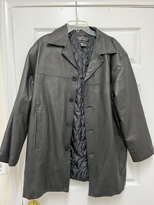 VTG Haband Executive Division Leather Jacket M Size M Black Quilted ...