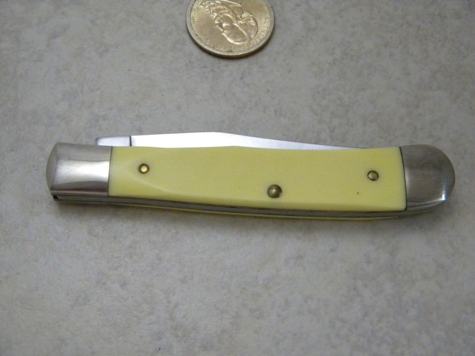 Schrade+- Old Timer- USA- 970T- Yellow- Pocket Knife | eBay