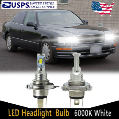 For Lexus LS400 1993-1994 - 2X 9003 LED Headlight Bulbs High Low Beam ...