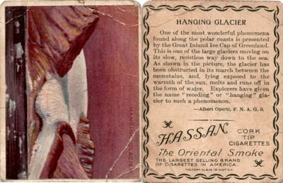 T30 Hassan Cigarettes, Arctic Scenes, 1910, Hanging Glacier | eBay