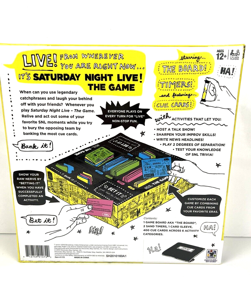 SNL Saturday Night Live The Game Trivia Game - New & Sealed In Box ...