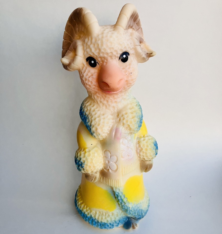Vintage VTG Soviet Rubber Toy Figurine Goat | eBay