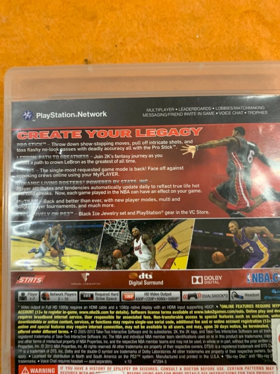 Nba 2k14 Ps3 Back Cover