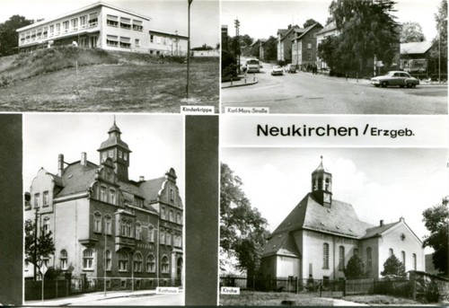 ancient post office, Neukirchen, Erzgebirge, nursery, K.-Marx-Straße ...